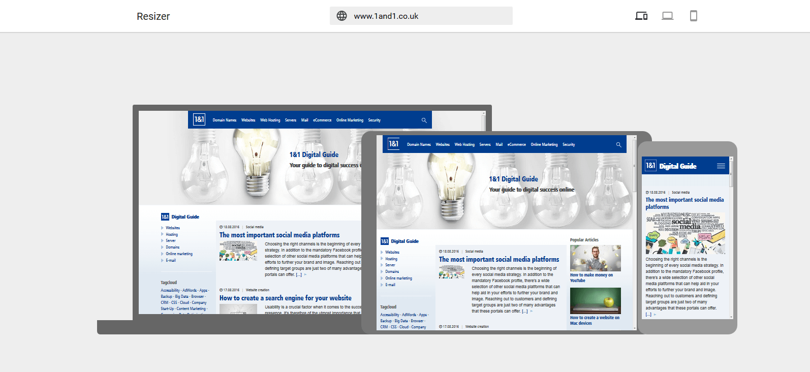8 tools for a responsive website check - IONOS