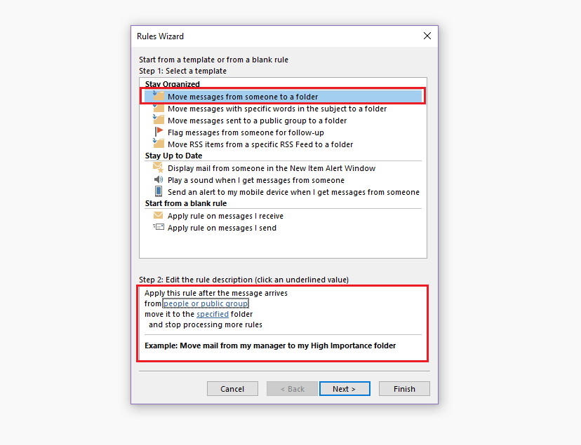 Creating Outlook rules | Here’s how - IONOS