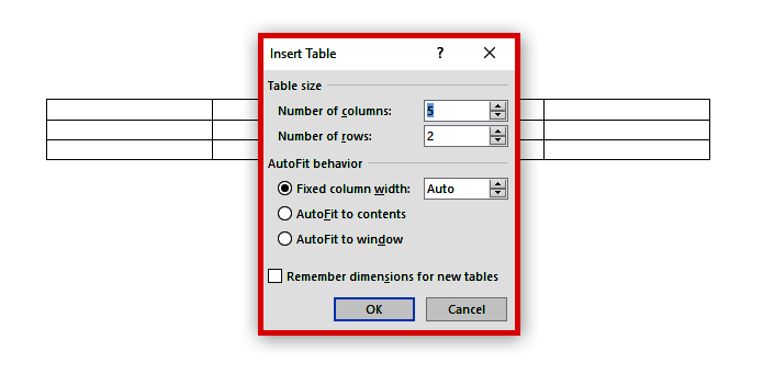 Word: Create a table in just a few steps - IONOS