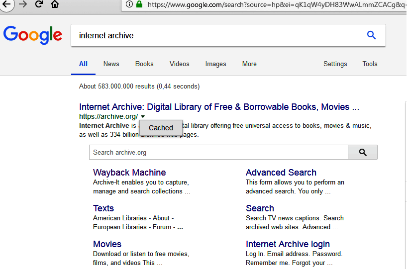How to see old Website Versions - IONOS