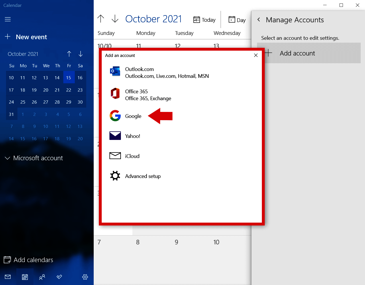 Add Google Calendar to your desktop - IONOS
