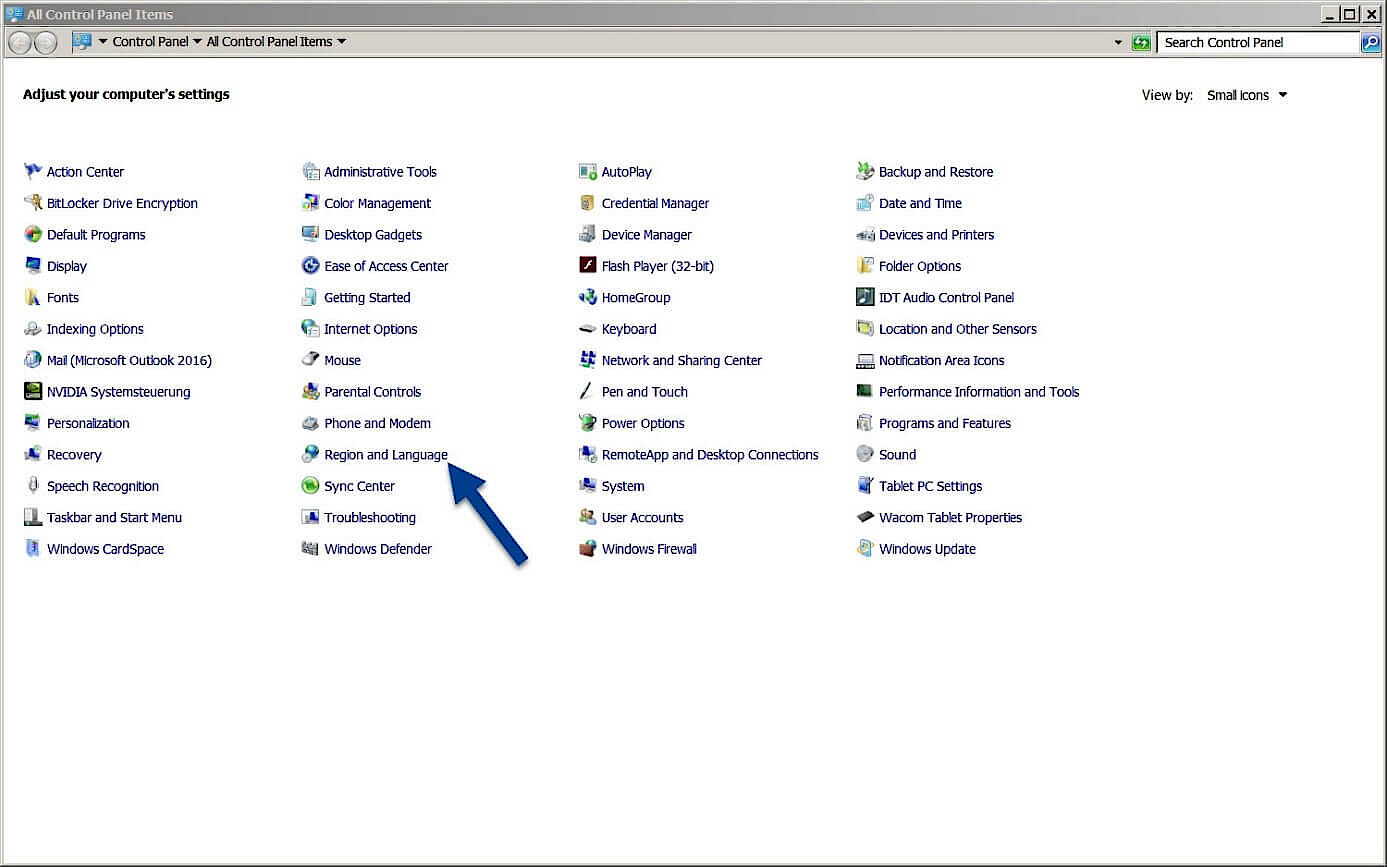 How to change the language in Windows 7 - IONOS