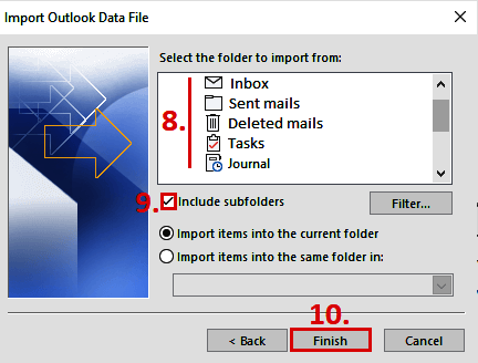Outlook: How to open OST files and import them - IONOS