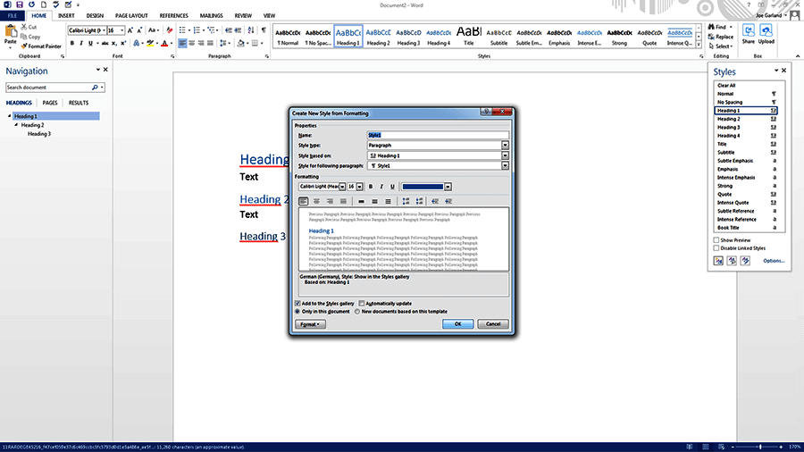 Word Styles: Creating and Modifying Styles in Word - IONOS