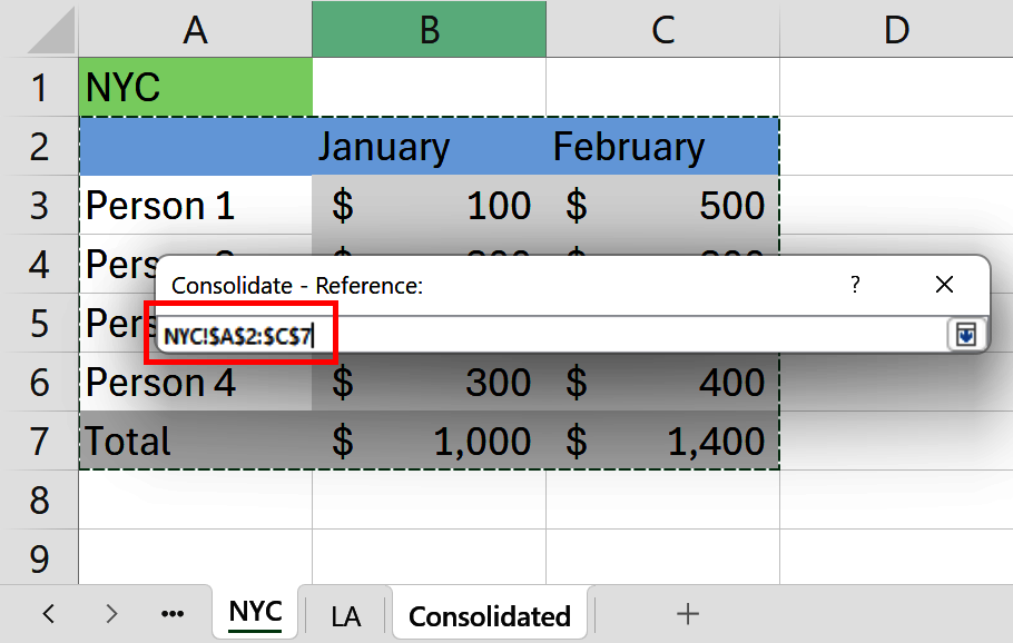 How to merge Excel files - IONOS