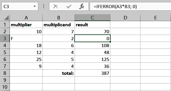 Excel IFERROR | How to use the IFERROR function - IONOS