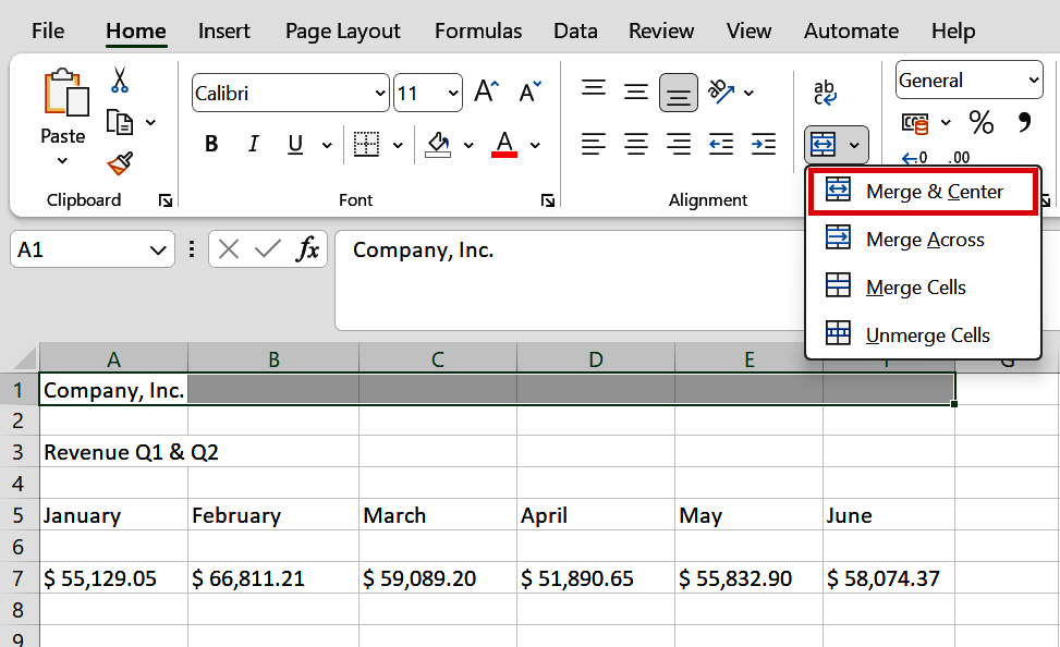 How to merge cells in Excel: 3 easy ways - IONOS