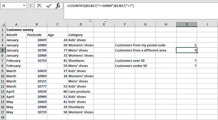 COUNTIF Excel | How to use the COUNTIF function in Excel - IONOS