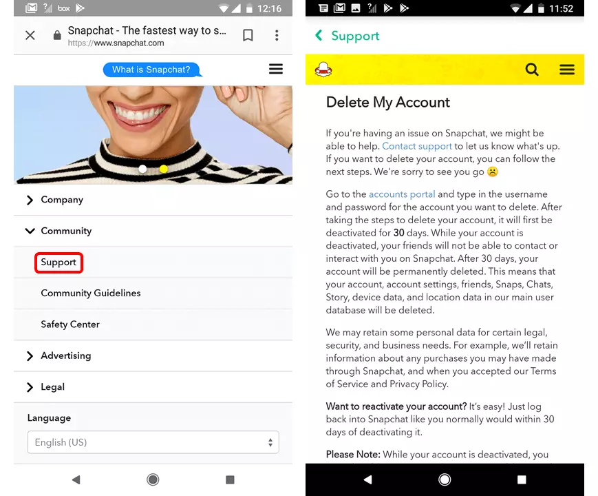 How to delete your Snapchat Account - Step by Step - IONOS