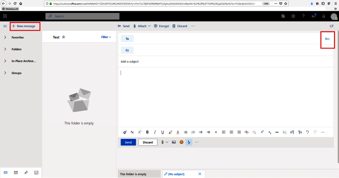 How to Use BCC in Outlook Emails - IONOS
