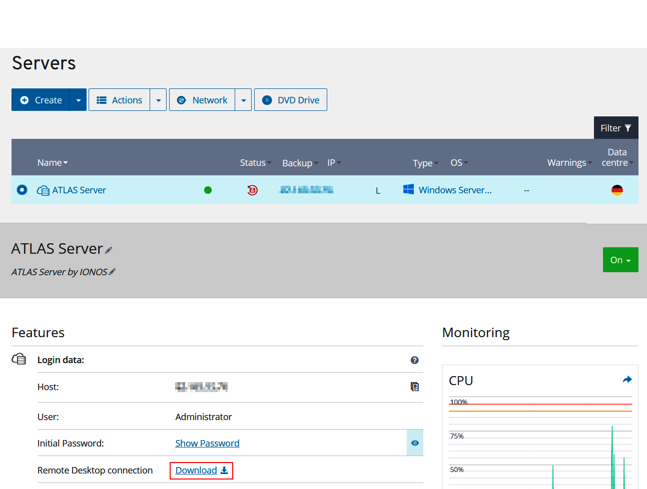 How to set up an ATLAS Server - IONOS