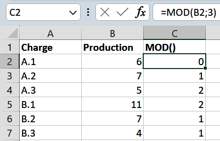 How to use Excel MOD - IONOS