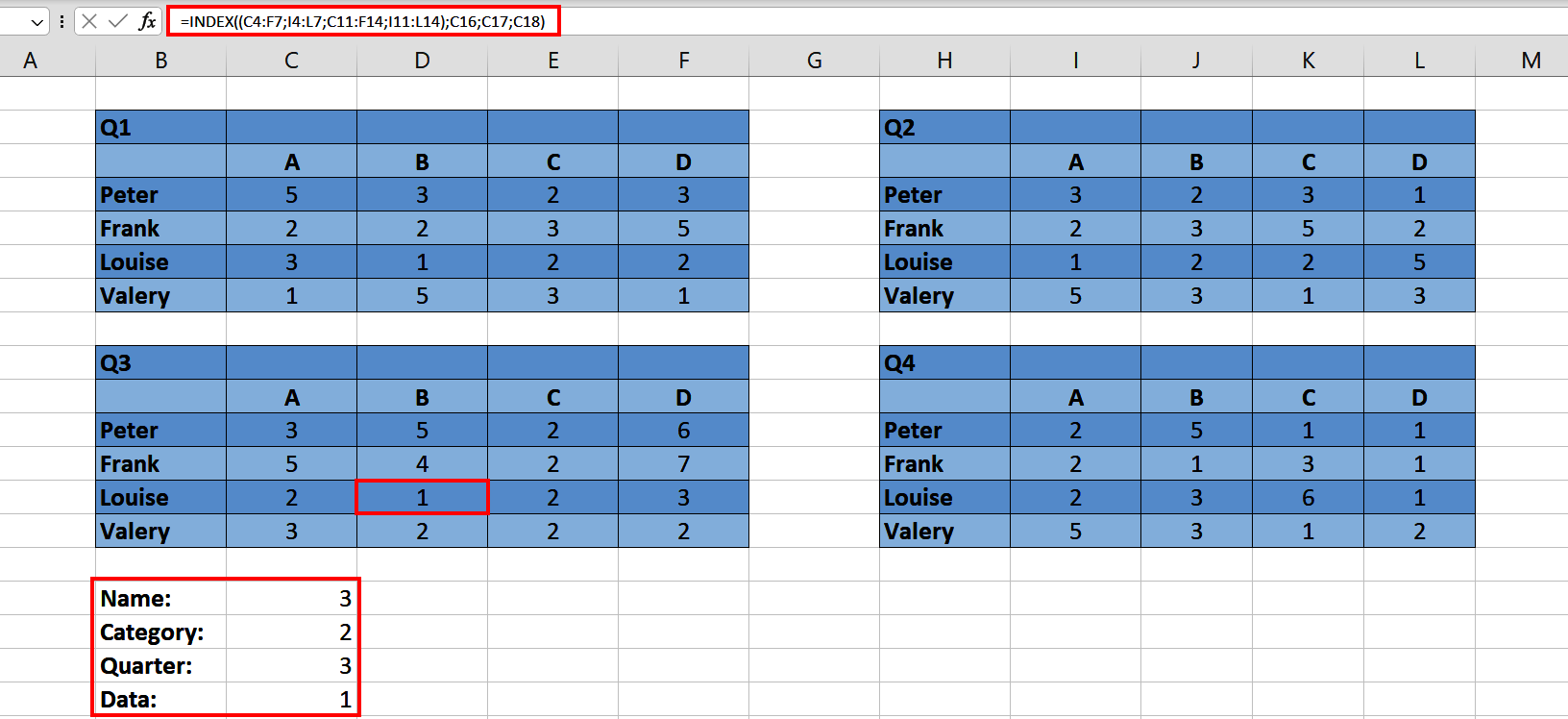 How to use the INDEX function in Excel - IONOS