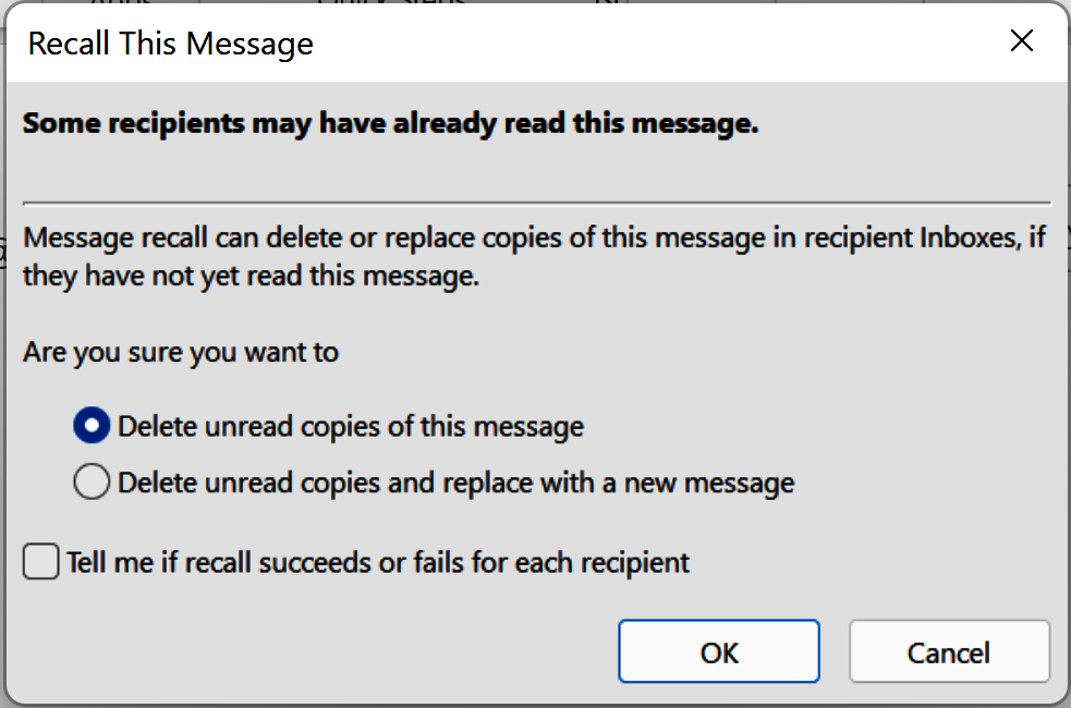 How to recall an email in Outlook | Step-by-step instructions - IONOS