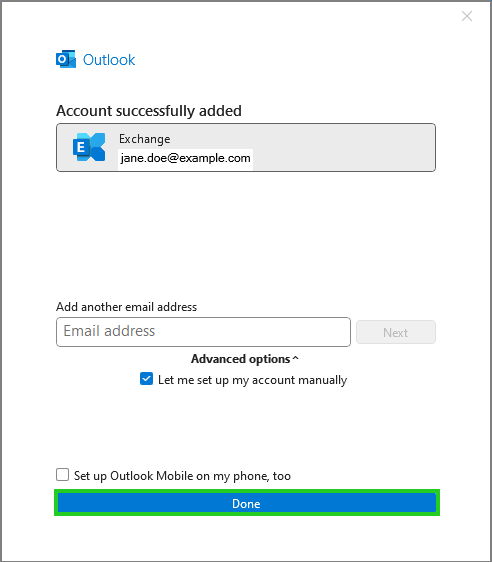 Setting up Microsoft Exchange® 2019 in Outlook 2024 - IONOS Help Setting up Microsoft Exchange® 2019 in Outlook 2024 - IONOS Help