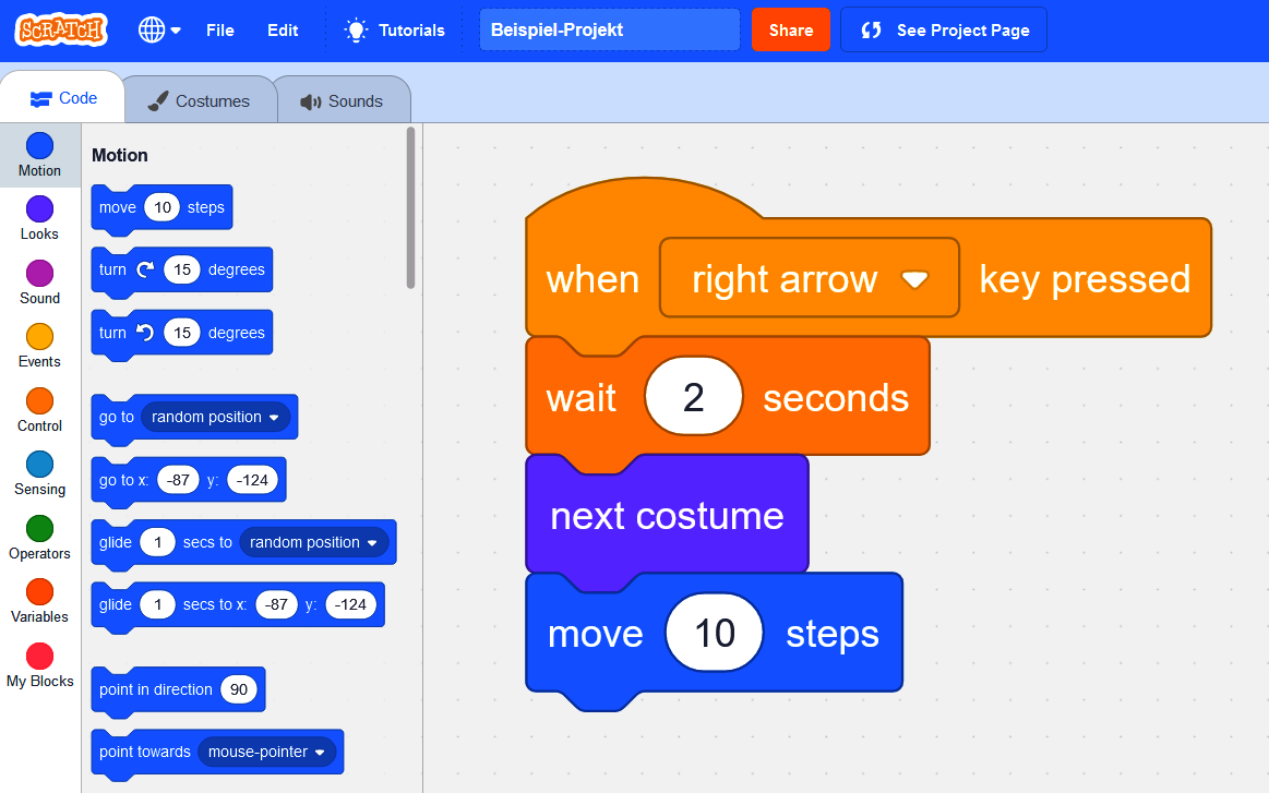 Aprenda programação Scratch: Tutorial passo a passo - IONOS